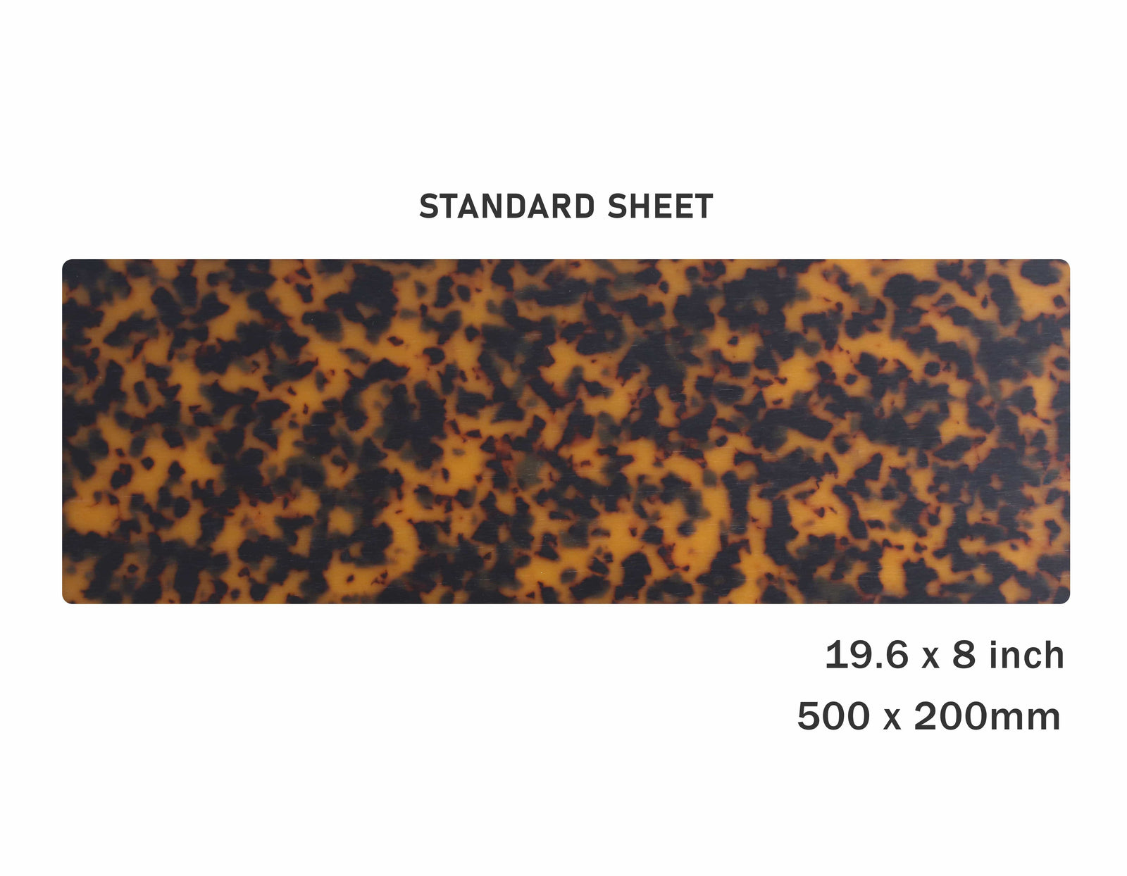 Tortoiseshell Sheet, 2 sizes, 2.5mm Thickness, Cellulose Acetate Sheet