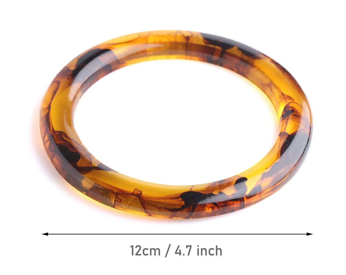 1 Tortoise Shell Purse Handles, 12cm, Amber Brown Tortoiseshell Ring,